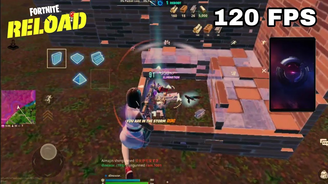 Fortnite Mobile Reload Gameplay - 120 FPS - Tablet (Lenovo Legion Y700 ...