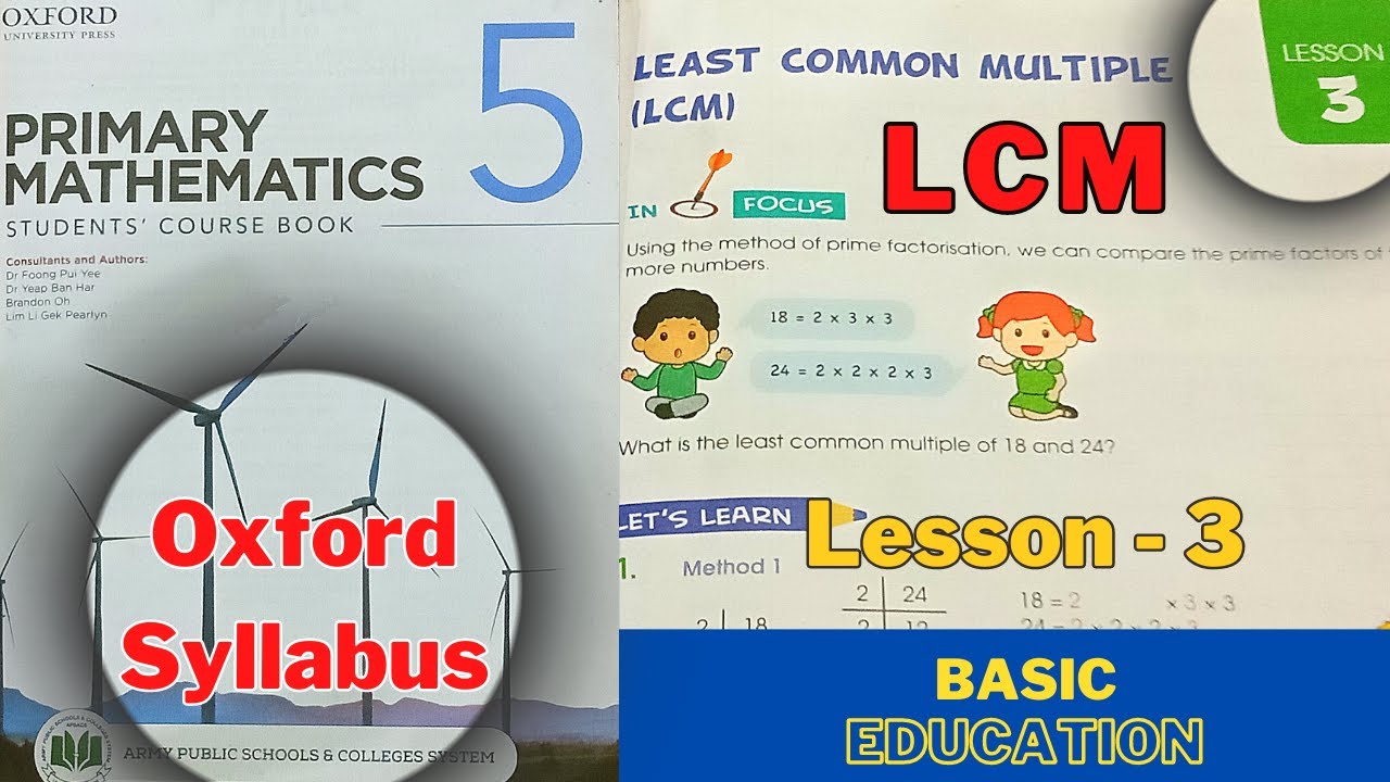 LCM (Least Common Multiple) Mathematics Class 5 Oxford Syllabus | Basic Education - YouTube