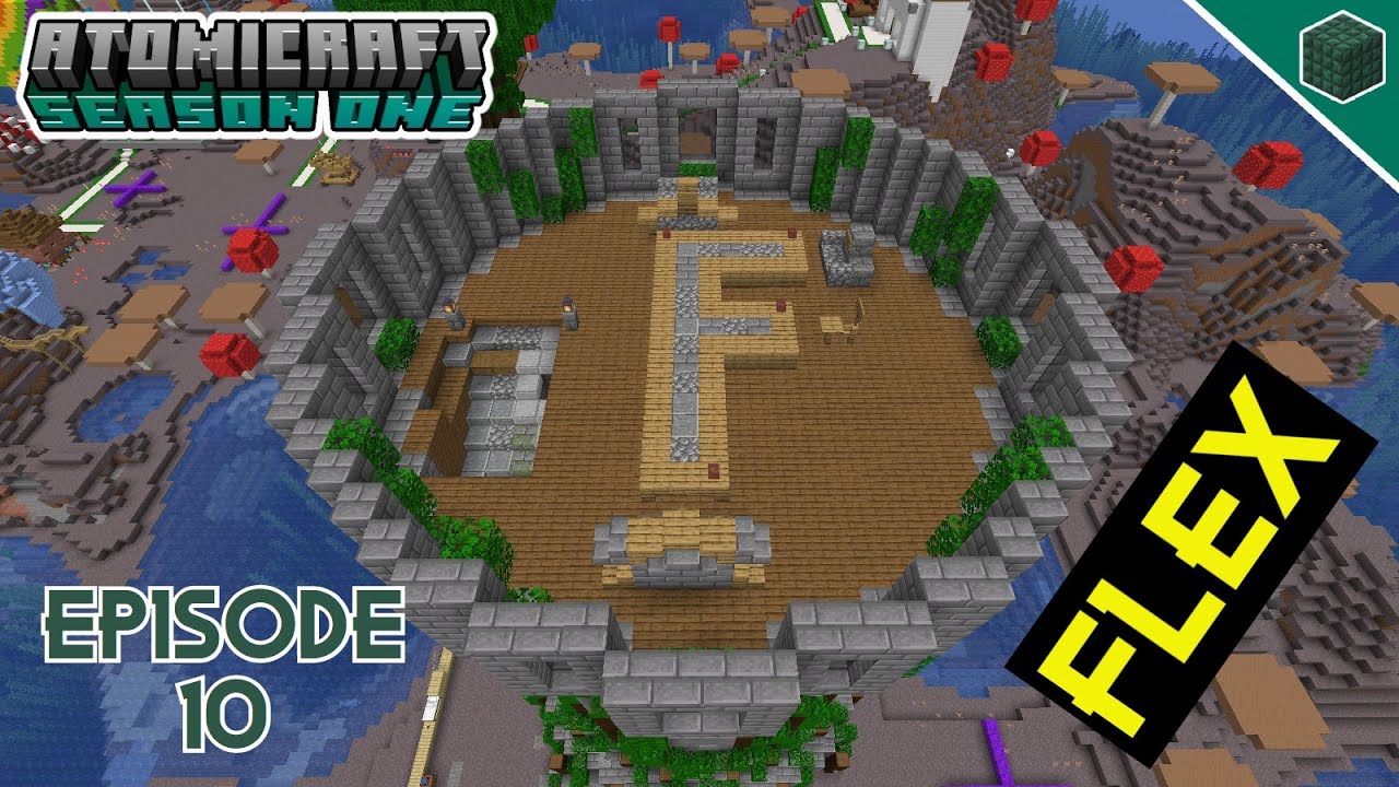 a FINISHED flex corp HQ!! AtomiCraft 1 Episode 10 - YouTube