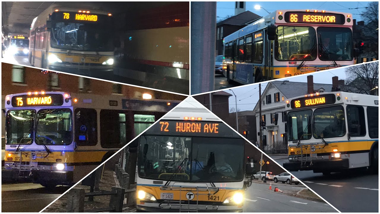 MBTA Bus Action: Buses & Trolleys at Harvard Square Station [December ...