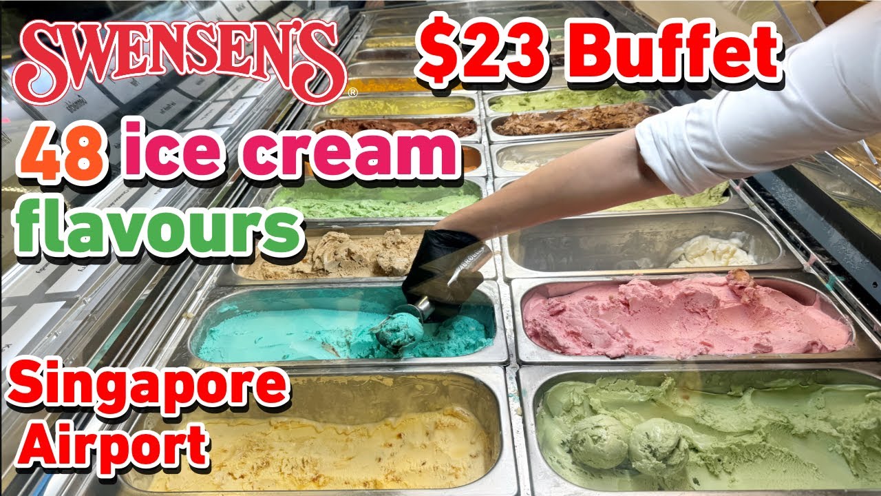 Swensens Buffet at Singapore Changi Airport T2 for US$ 23 - YouTube