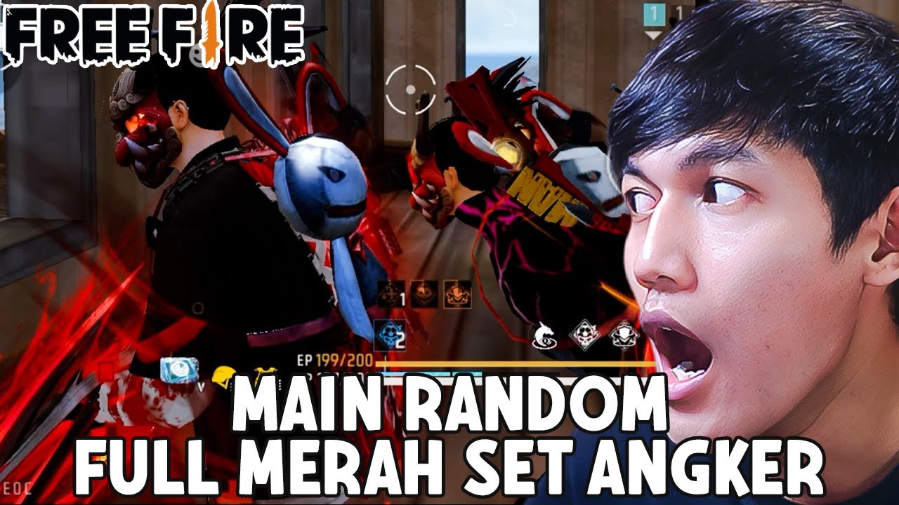 MAIN RANDOM FULL MERAH SET ANGKER MUSUH KENA MENTAL - Free Fire - YouTube