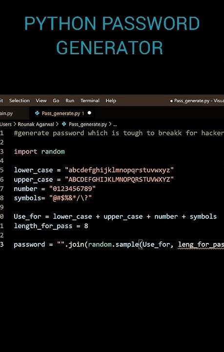 password generator | python project | coding | technology#shorts #ytshorts #viral #trending # ...