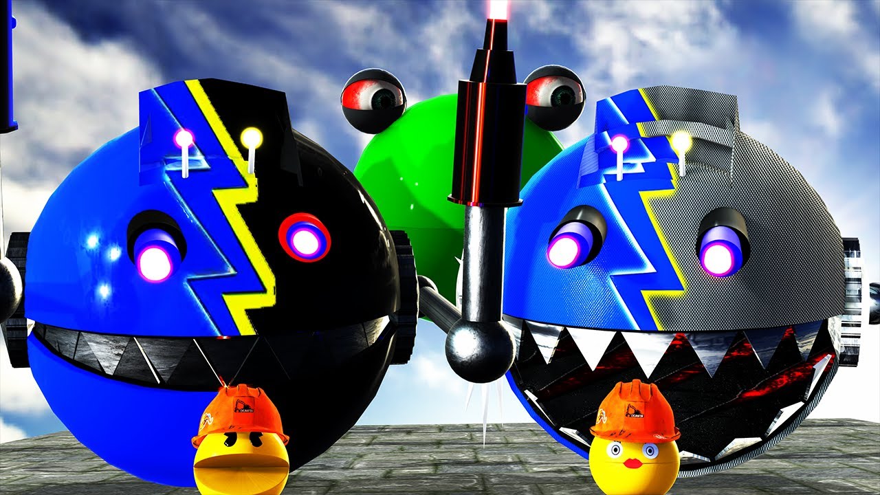 ROBOT PACMAN & LASER PACMAN VS MONSTAR PACMAN - YouTube