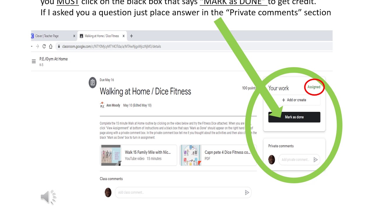 How to Find and Turn in PE Assignments Moody - YouTube