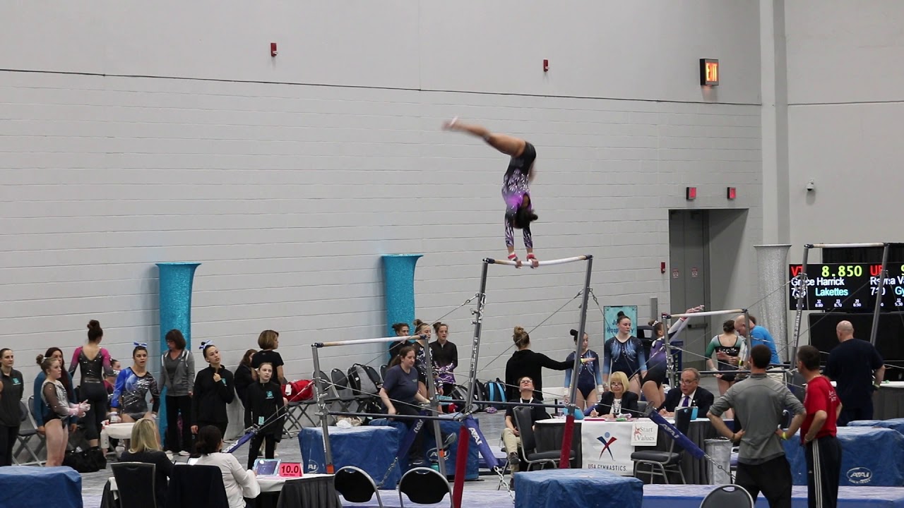 Nicole Meza 2019 Region 7 Championships - 9.525 Bars (2nd place) - YouTube
