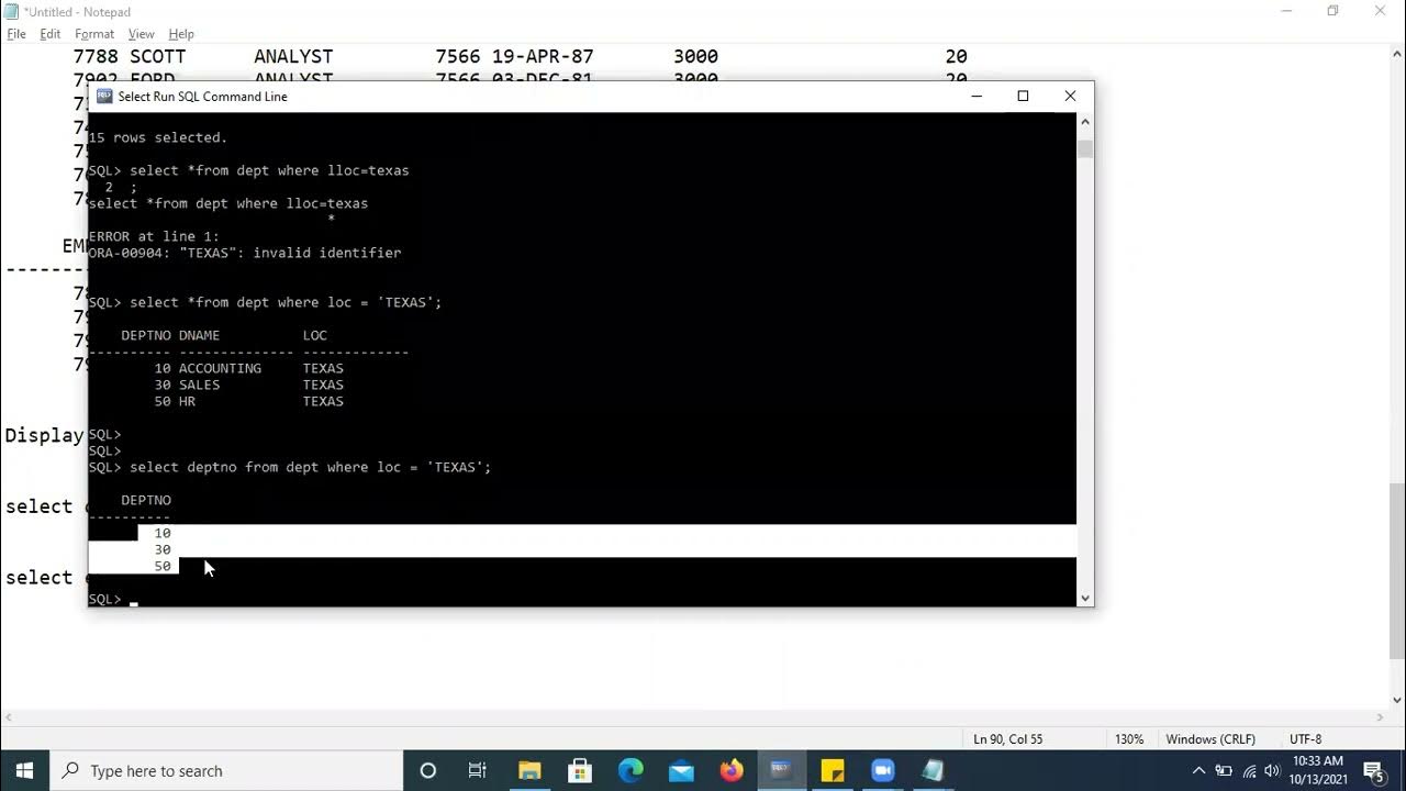 Oracle SQL PLSQL | session 13 | Sub Queries | Single row | Multiple row - YouTube