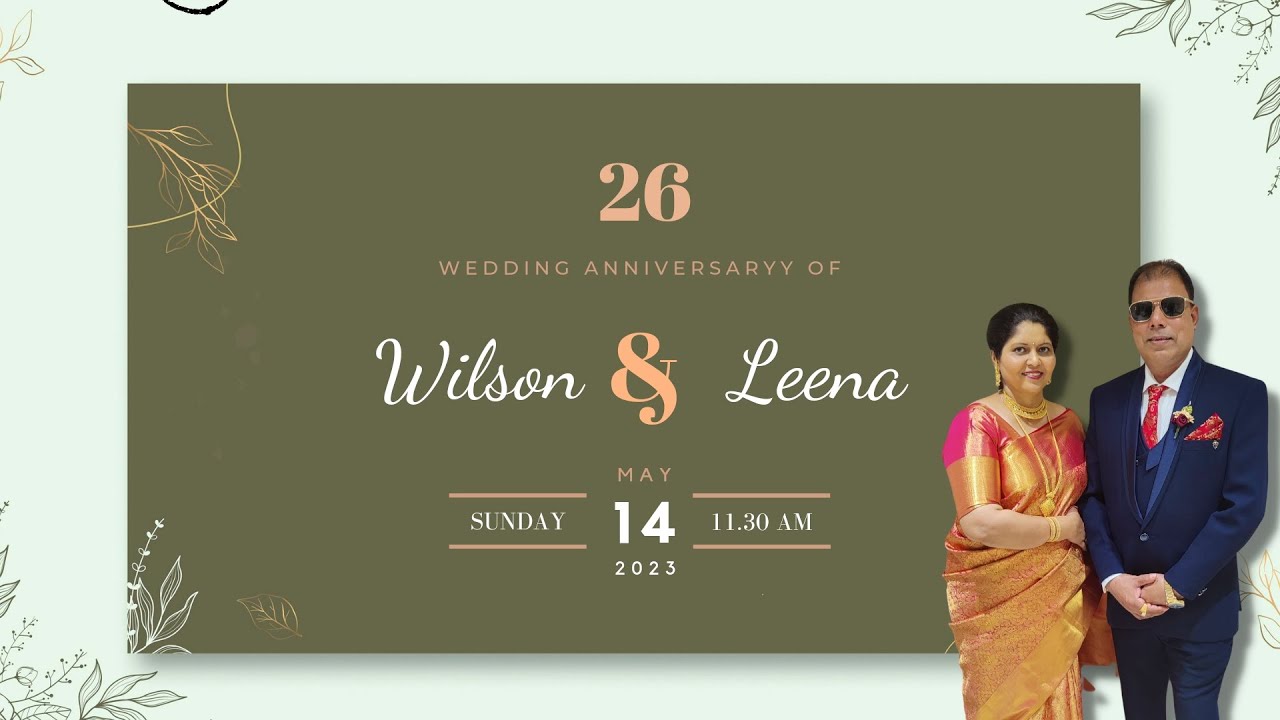 26th Wedding Anniversary of Wilson & Leena | 14.05.2023 | Thirumala ...