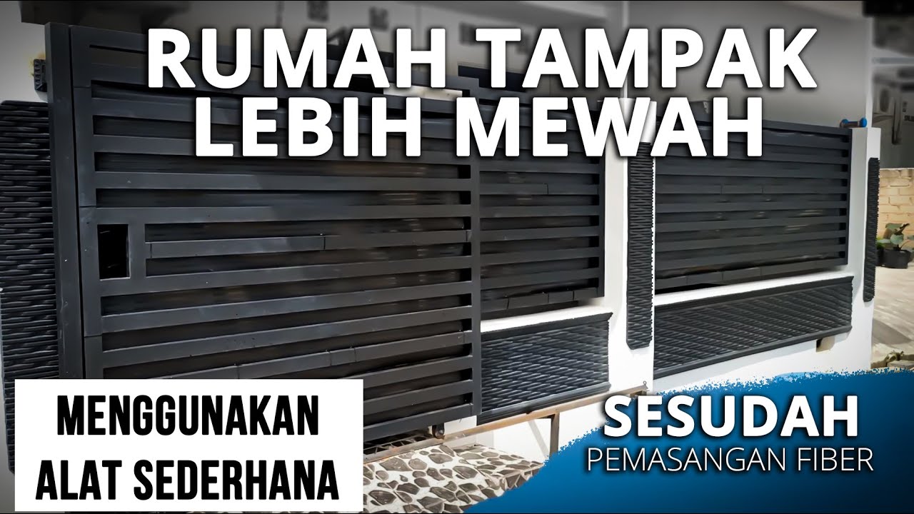 CARA MEMASANG FIBER PAGAR MEMAKAI ALAT SEDERHANA, RUMAH MAKIN TERLIHAT ...