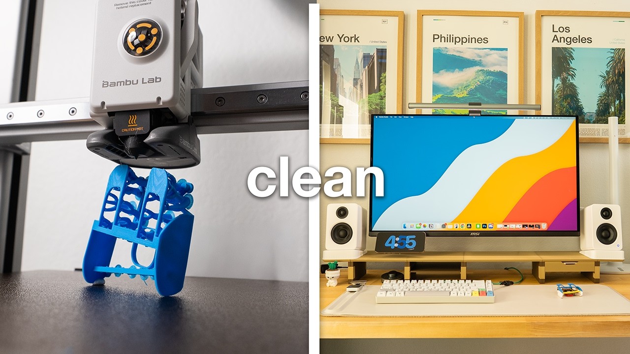 I 3D Printed 75% Of My Desk Setup (and it fixed everything) - YouTube
