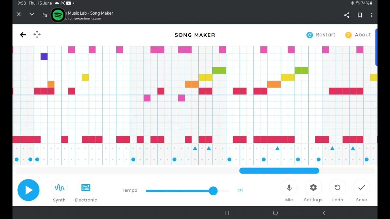 making a song in chrome music lab - YouTube