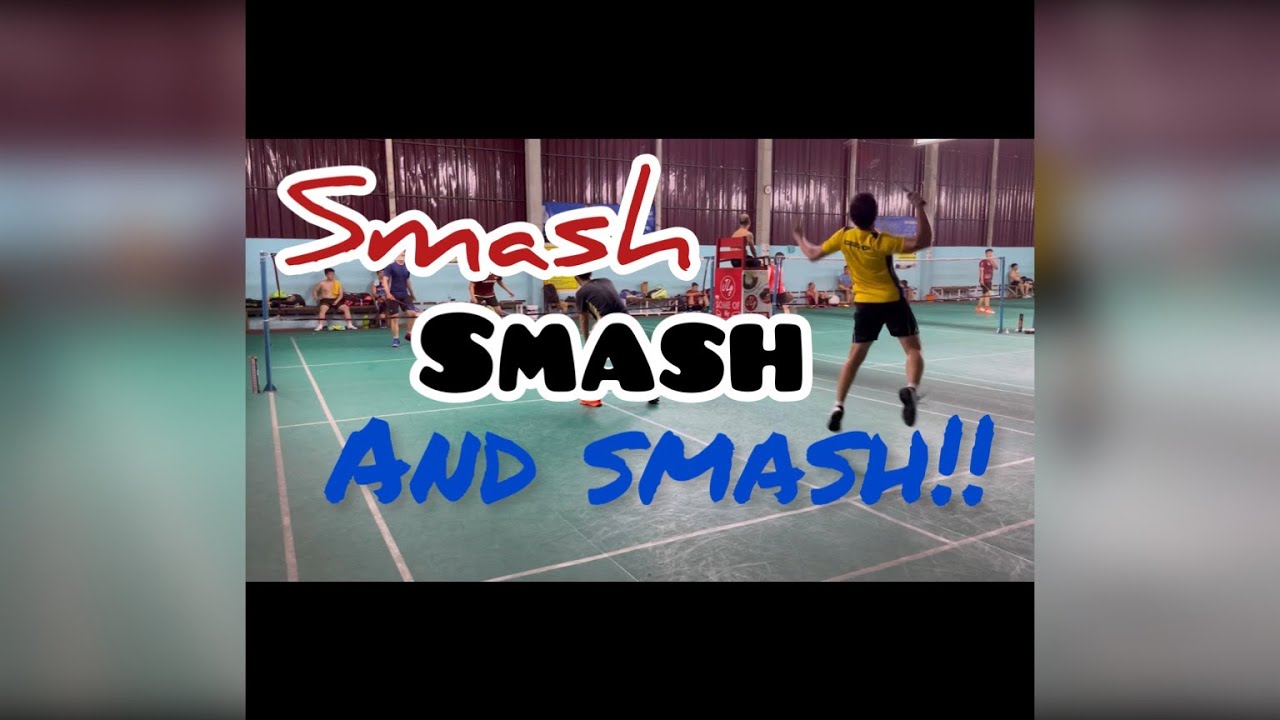 Badminton smash techniques slow motion in double games OBBC - YouTube