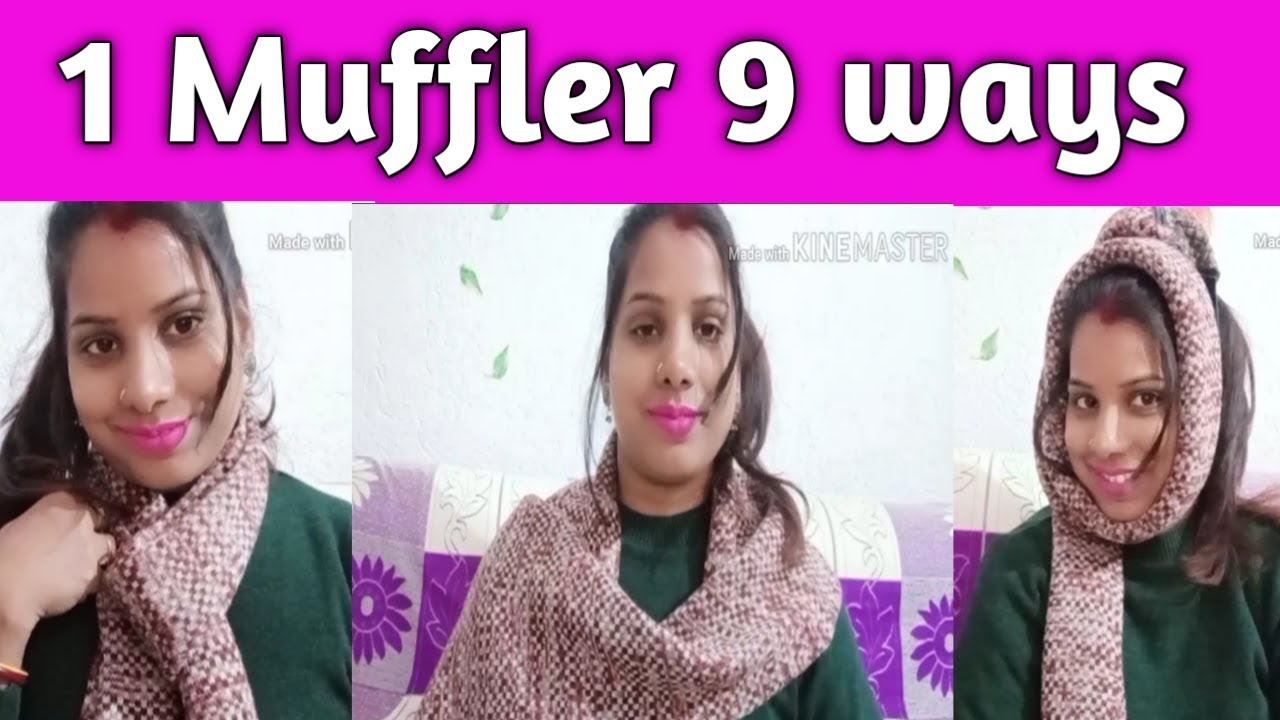 9 Ways to Wear a Scarf // Muffler // Super Stylish Ideas // Indian ...