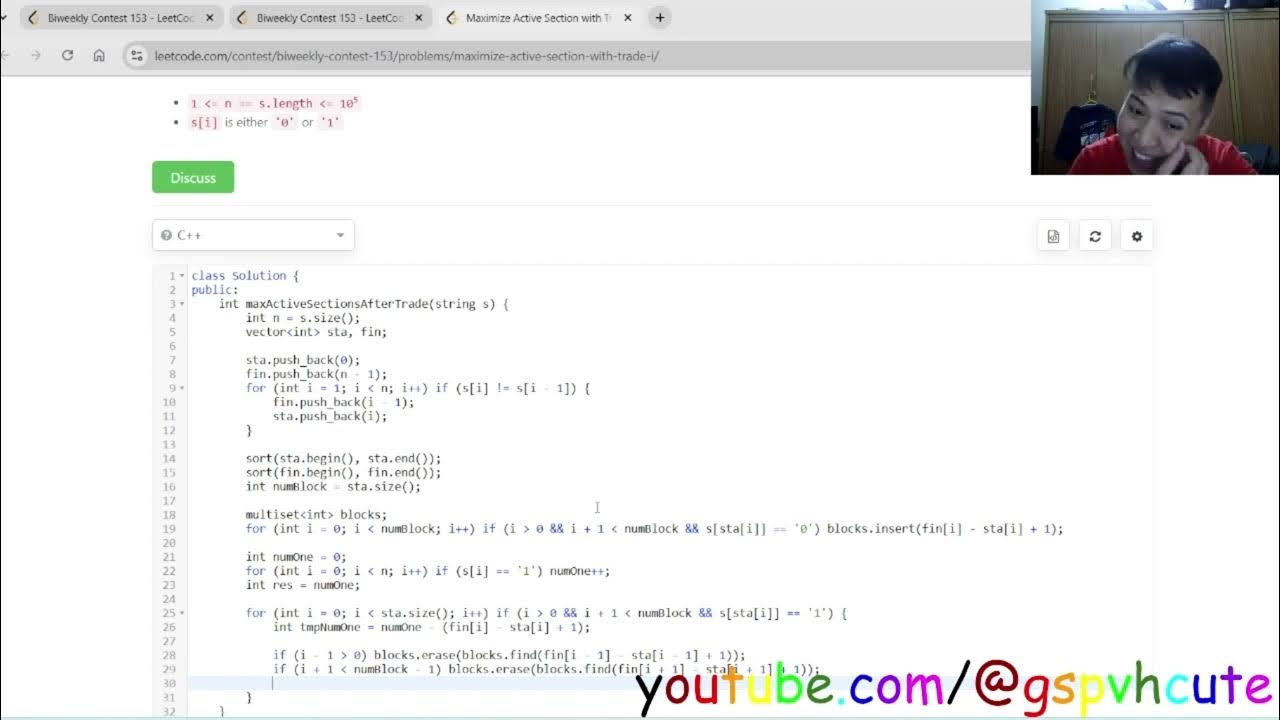 Screencast: LeetCode Biweekly Contest 153 - YouTube