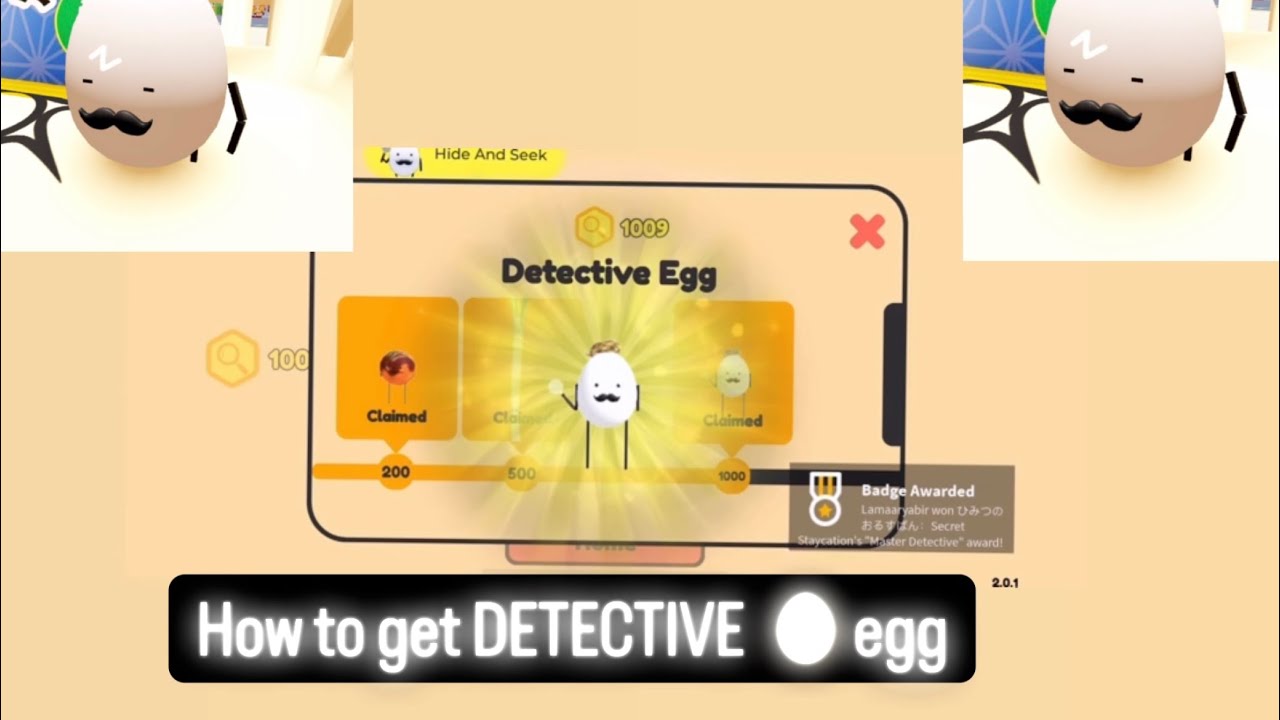 How to get DETECTIVE EGG on Secret Staycation|ROBLOX| secret staycation ...