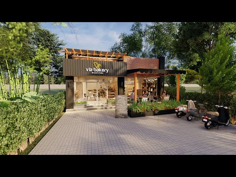 Desain Toko Roti Modern Kekinian 9 x 6m (Vla Bakery) - YouTube