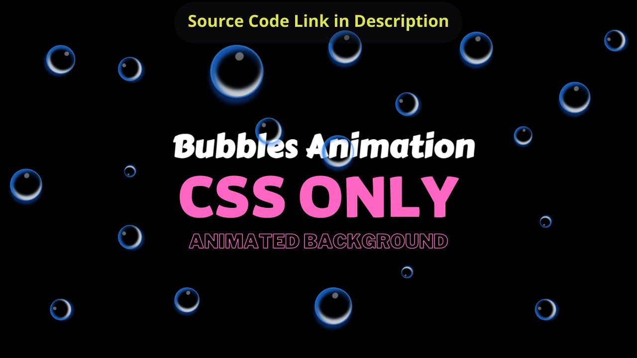 Soap Bubbles Animation With Black Background Using Html Css Only Keyframe Effects Youtube