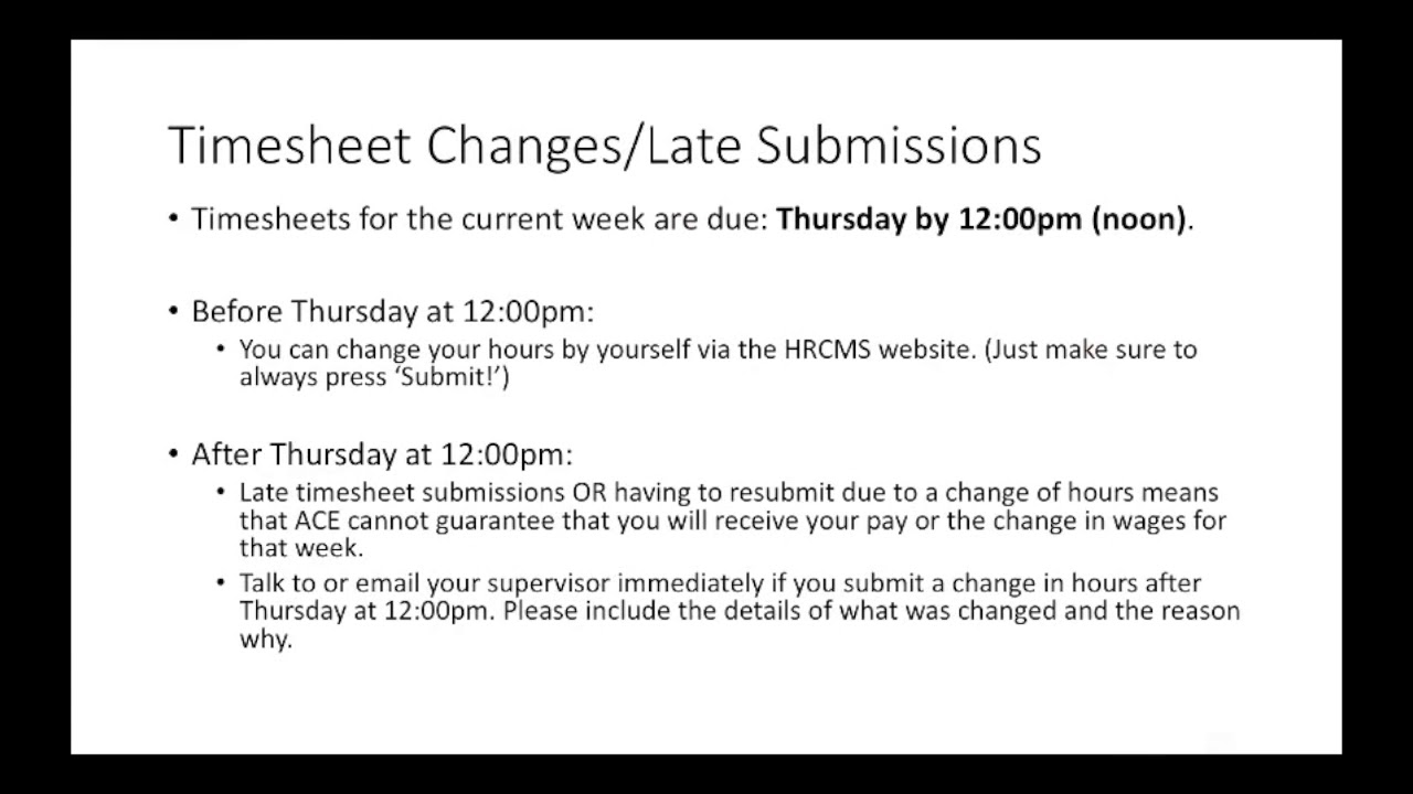 SSTA SI Leader Timesheet Tutorial - YouTube