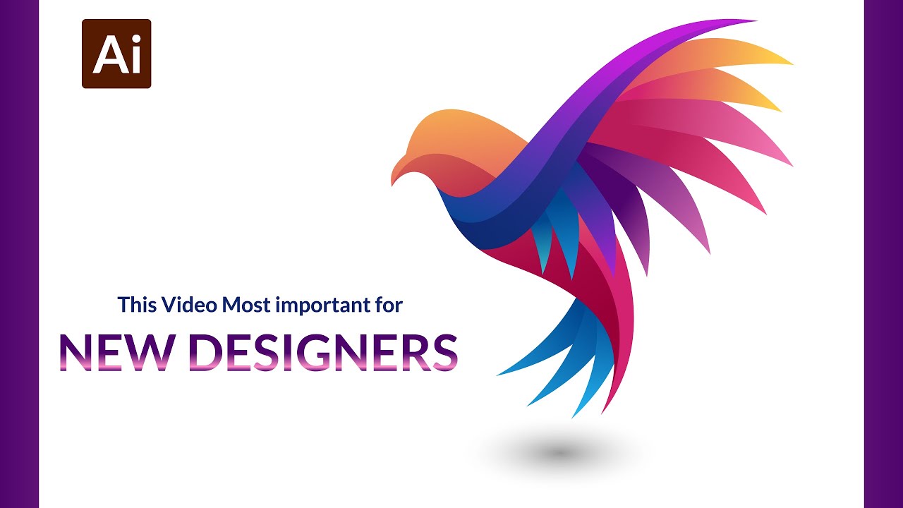 How to create Bird colorful logo gradient in adobe illustrator - YouTube