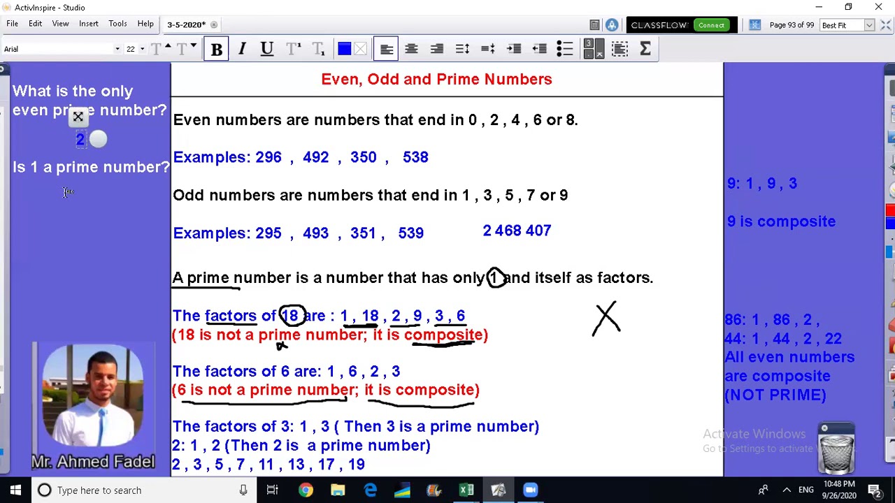 Even, Odd, Prime and Composite Numbers - YouTube