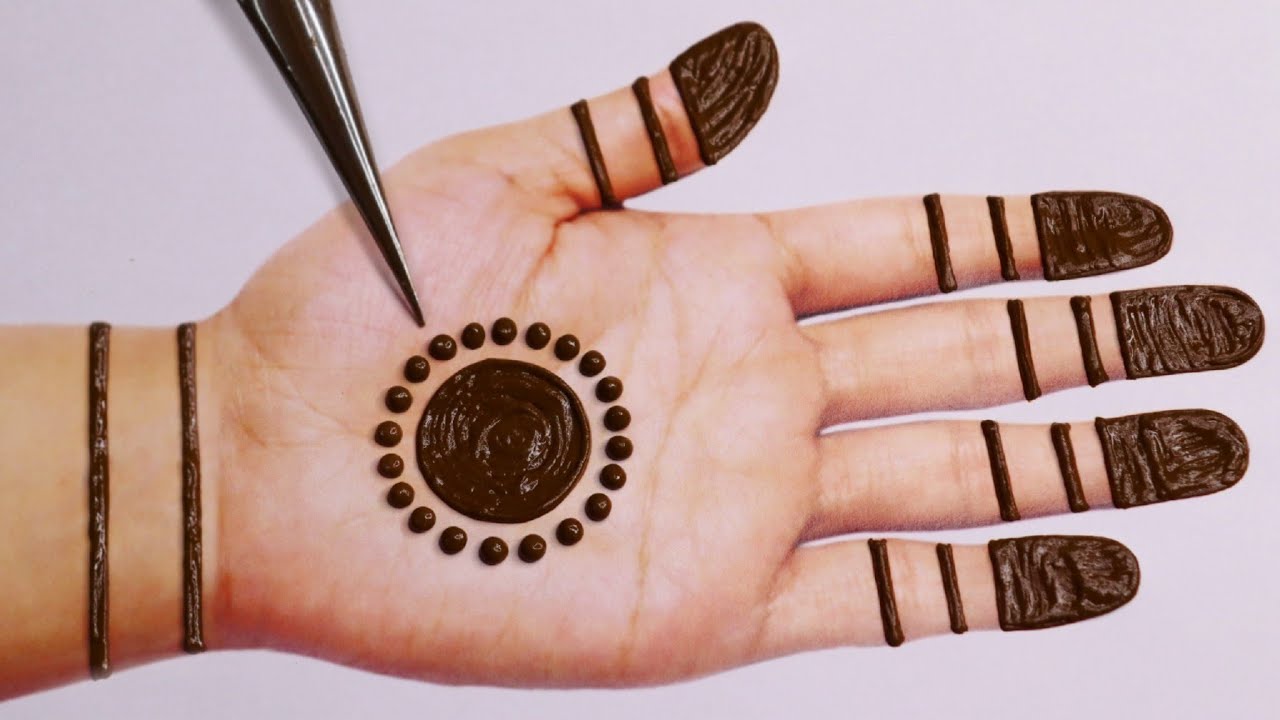 New Beautiful Gol tikki Mehandi design| Latest Easy Mehndi designs ...