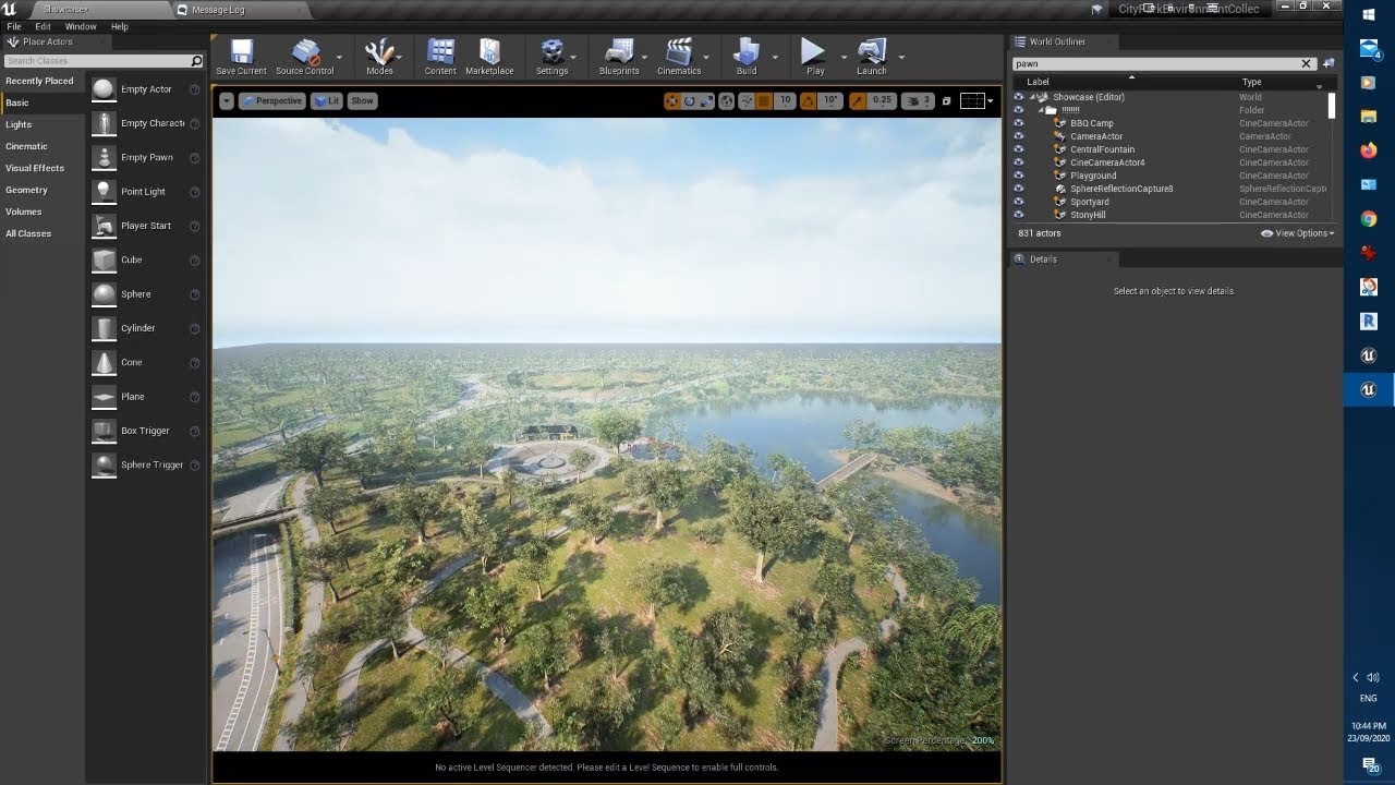 UE4 City Park Scene - YouTube