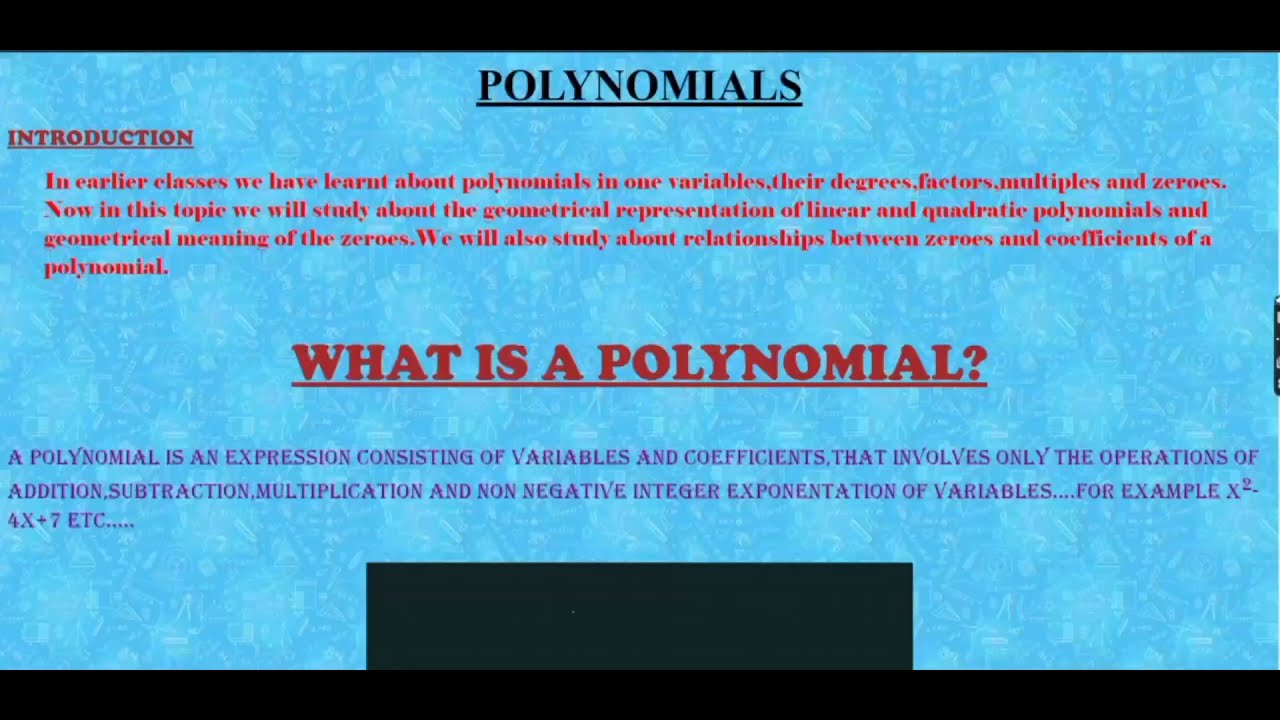 Website project on POLYNOMIALS...#html..||For class 10||maths... - YouTube