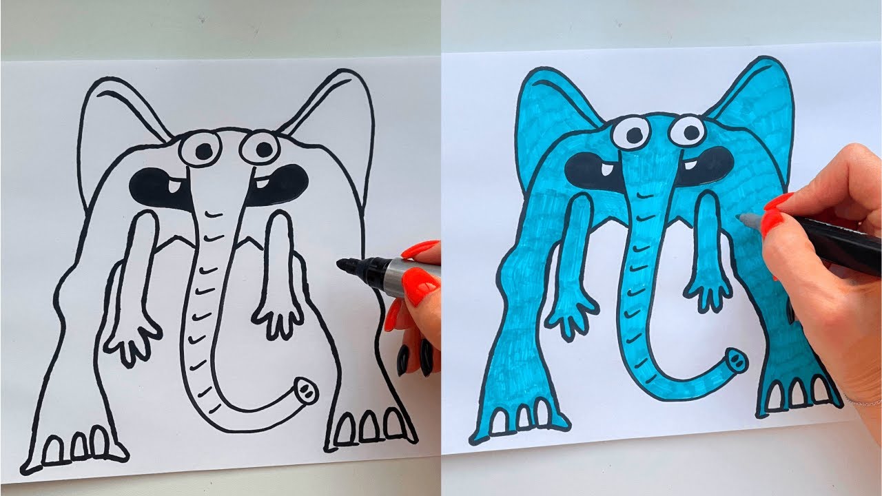 How To Draw Coach Pickles - Garten of Banban | Easy Step By Step ...