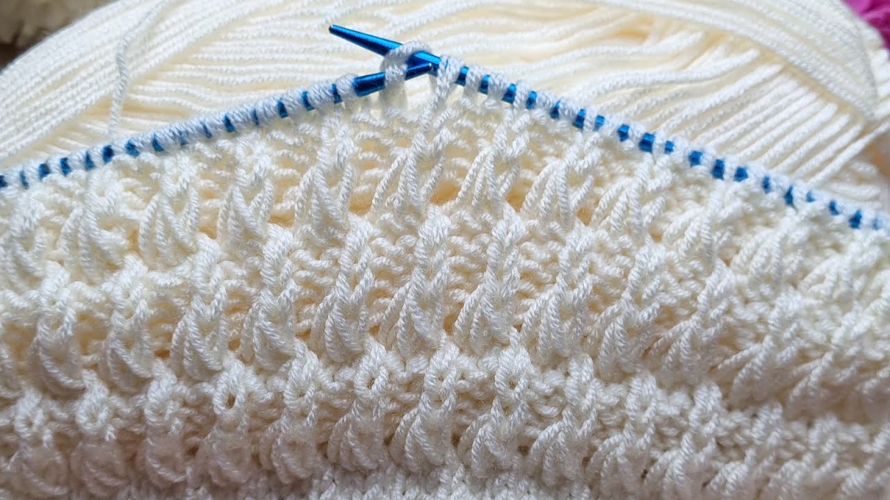 eye-catching wonder knitting pattern made with two needles - YouTube