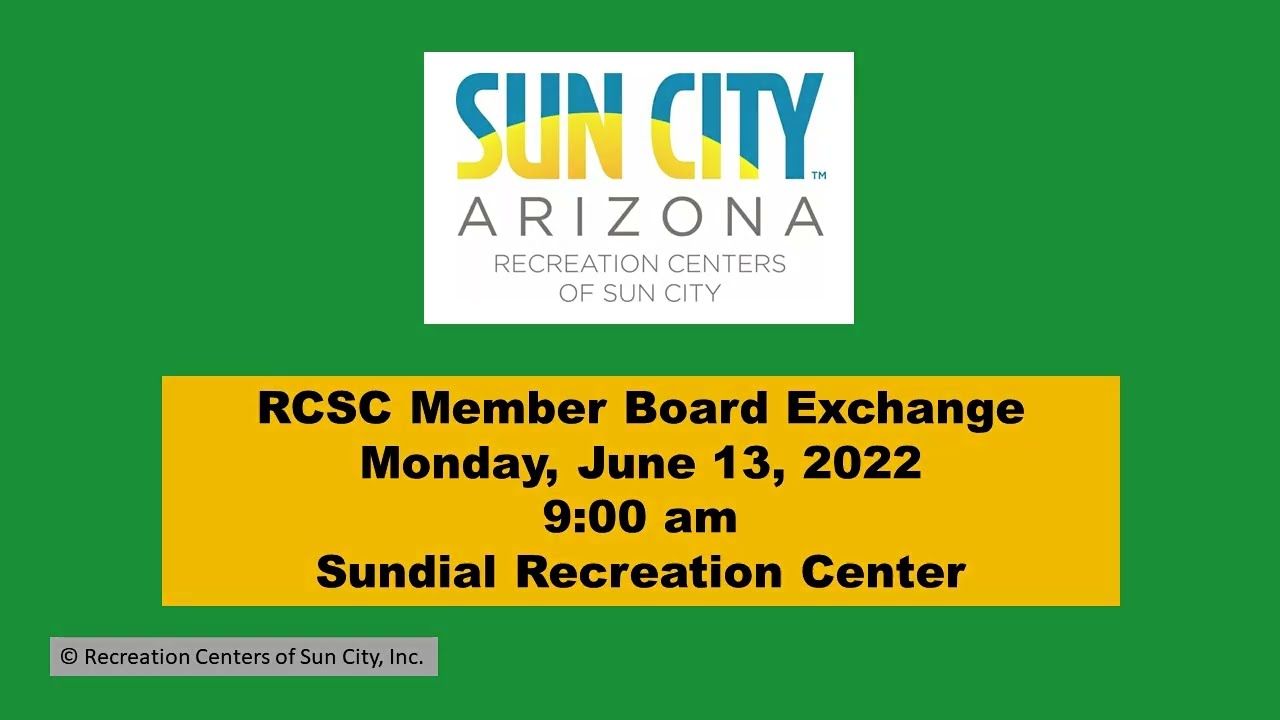RCSC Member/Board Exchange Meeting - Monday, June 13, 2022 - YouTube