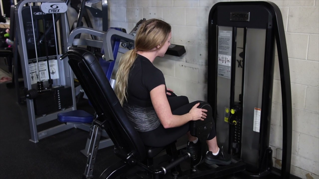 Hip Abductor Machine - Leaning Back: How To - YouTube