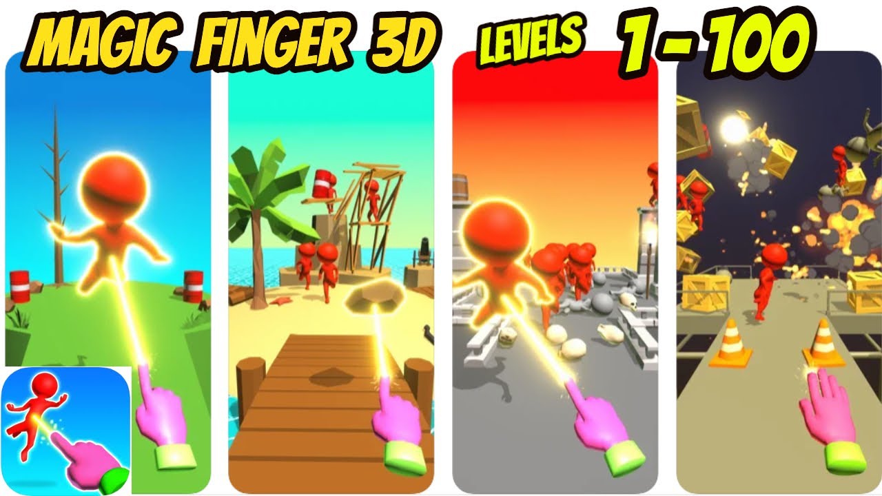 Magic Finger 3D Game -All levels 1-100 Gameplay Walkthrough (Android ...