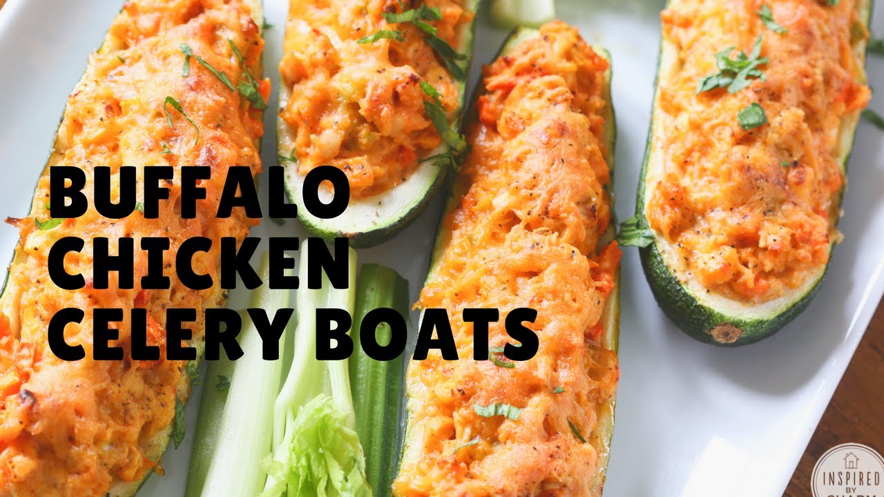 How to make Buffalo Chicken Celery Boats updated 2017 - YouTube