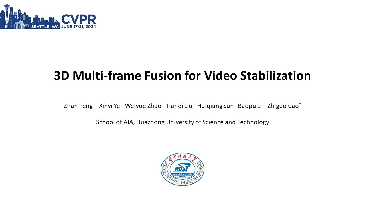 [CVPR 2024] 3D Multi-frame Fusion for Video Stabilization - YouTube