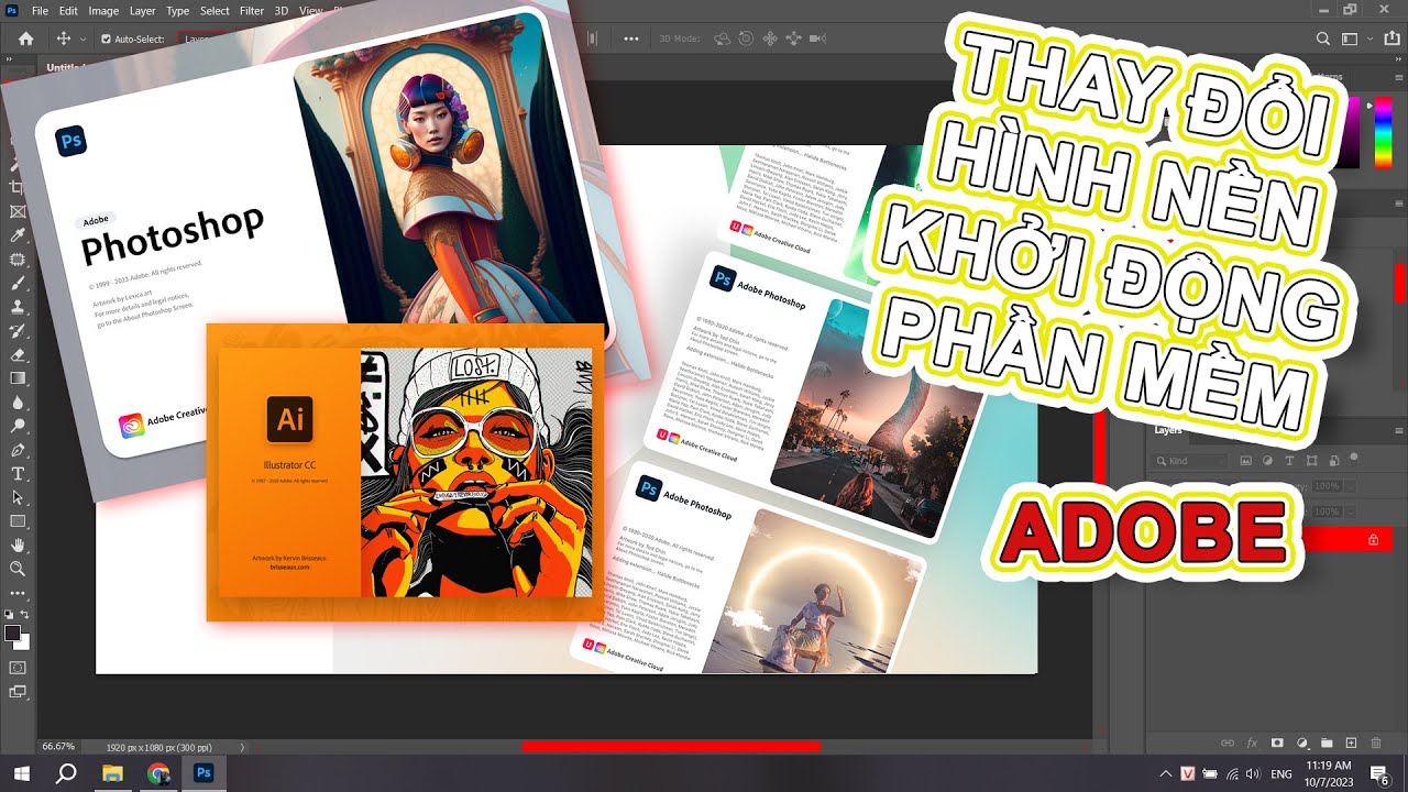 Thay đổi khởi động phần mềm ADOBE l Changing splash screen ADOBE - YouTube