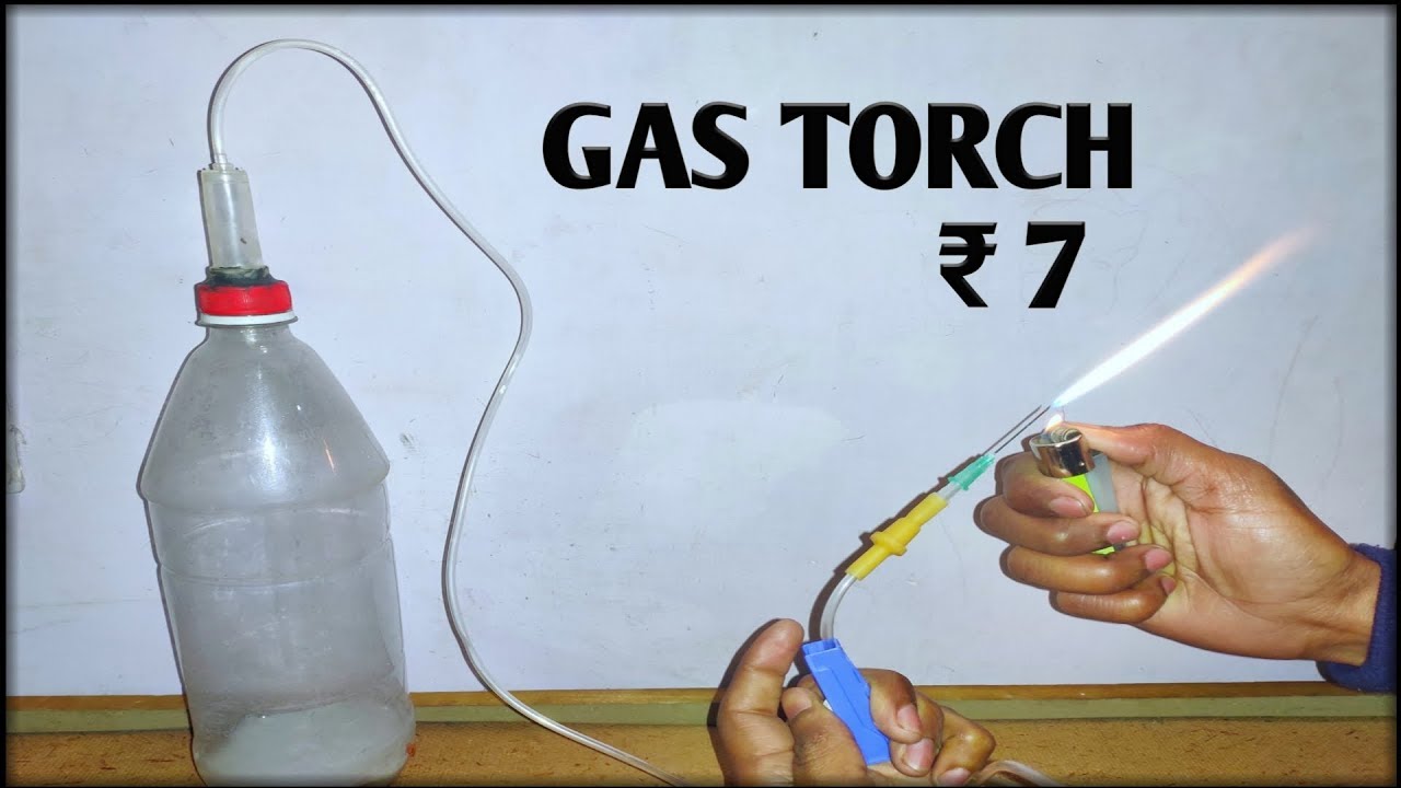 GAS TORCH DIY || jet flame HOW TO MAKE GAS TORCH गैस टोर्च कैसे बनाए ...