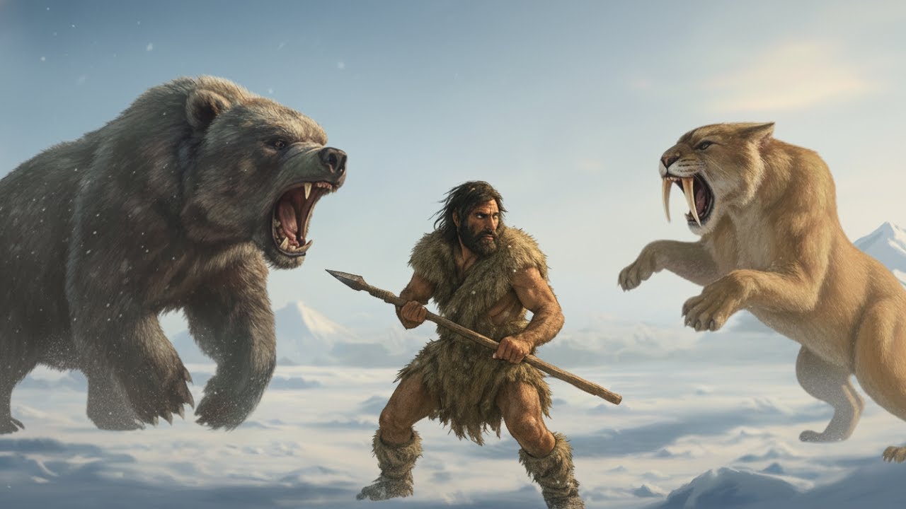 Life 1.2M Years Ago: Early Humans VS The Deadly Giant Short-Faced Bear ...