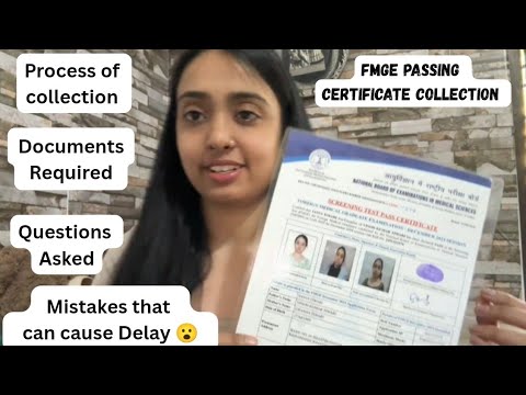 FMGE Passing Certificate Process 2025 | Step-by-Step Guide + Documents ...