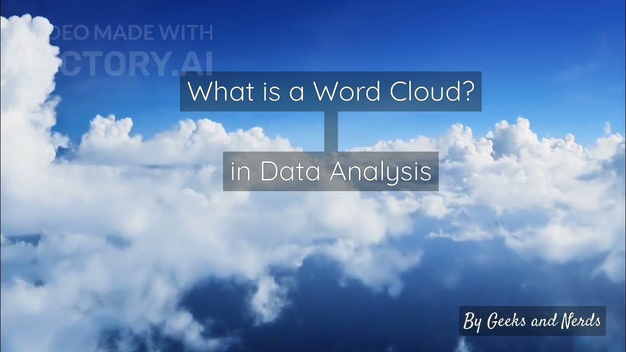 Data Analysis skills Creating a Word Cloud using Python - YouTube
