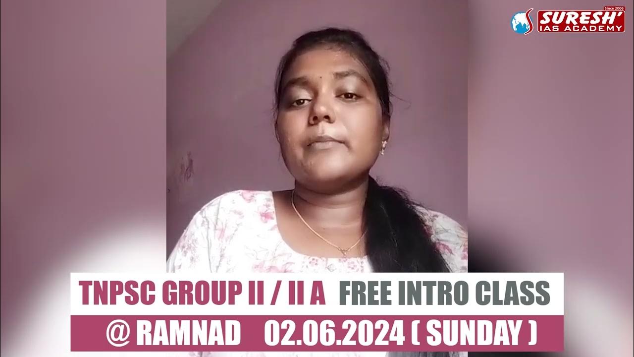 TNPSC GROUP-II / IIA | FREE INTRO CLASS - 02.06.2024 | @ Ramnad | Suresh IAS Academy - YouTube