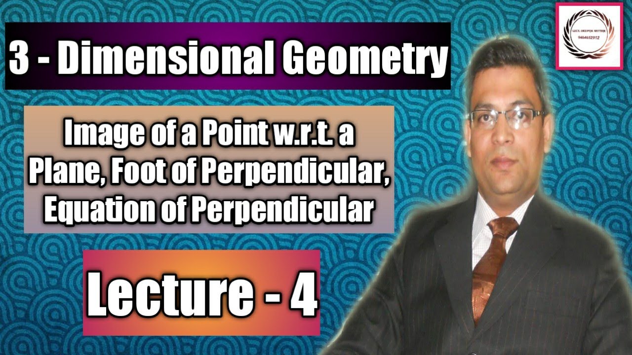 Image of a point w.r.t a Plane | Equation of Perpendicular | Foot ...