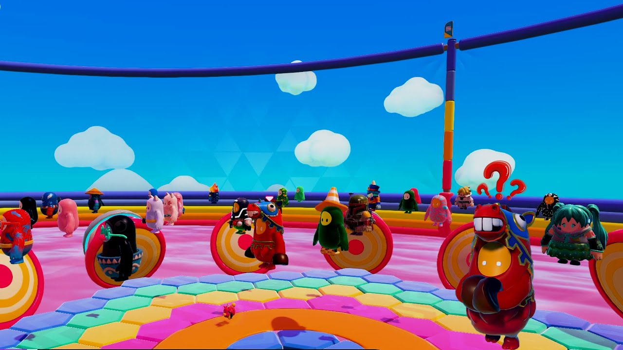 FALL GUYS | Red Minion Pony Running Race In Fall Guys #20 - YouTube