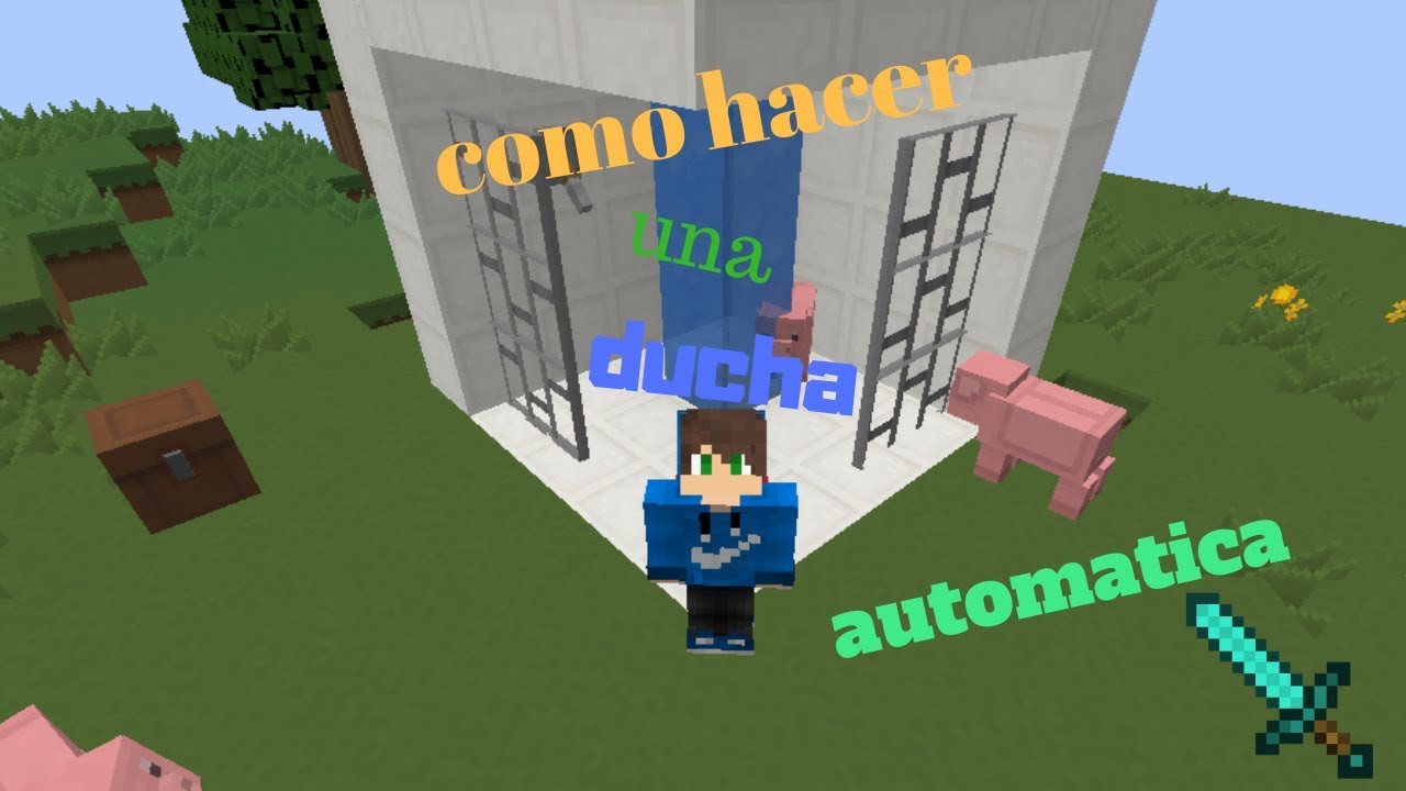 Como hacer una regadera automática en minecraft - YouTube