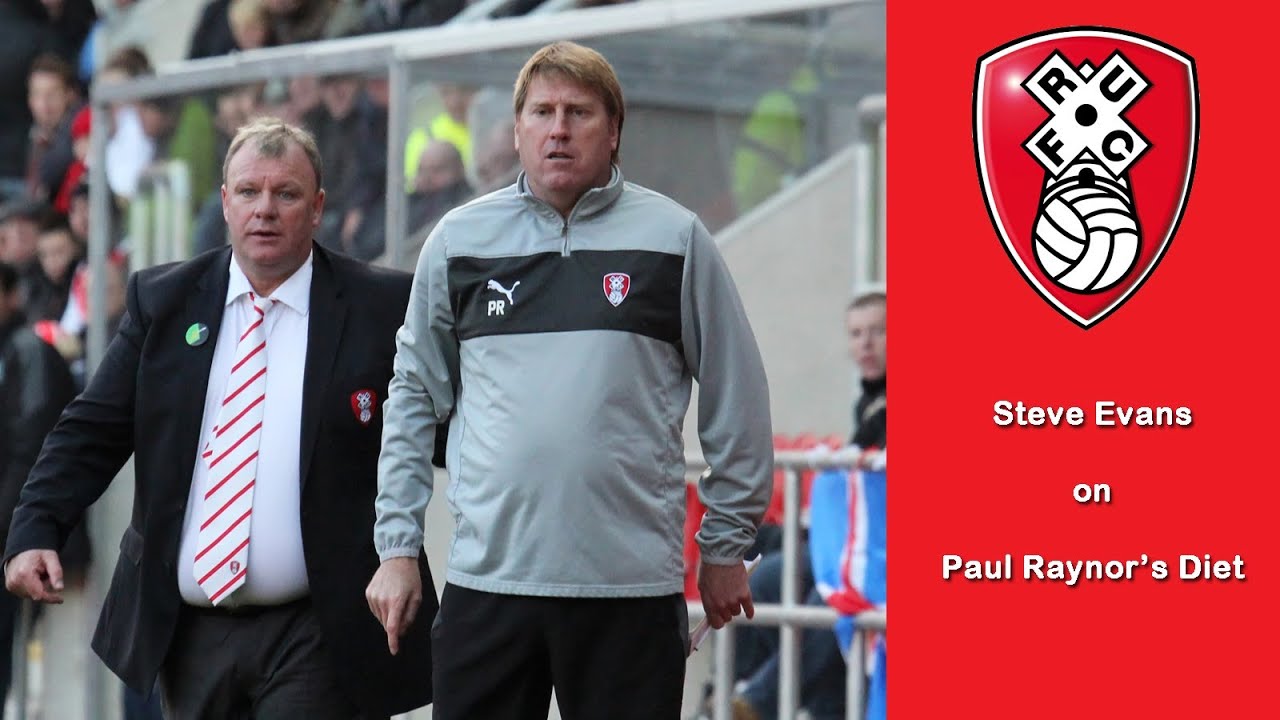Rotherham United manager Steve Evans on Paul Raynor's diet - YouTube