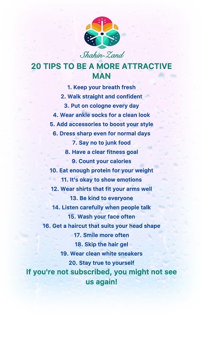 20 TIPS TO BE A MORE ATTRACTIVE MAN - YouTube