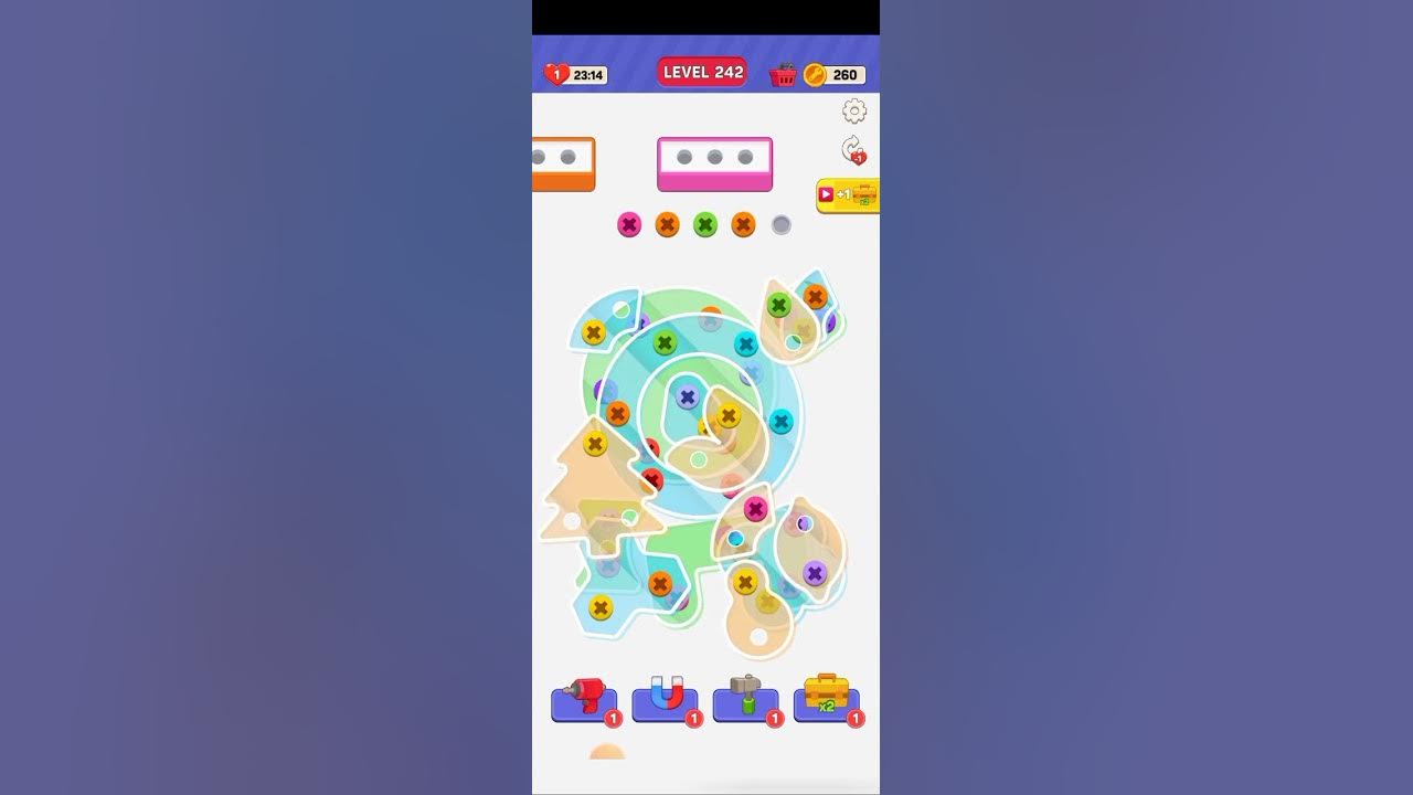 Unscrew it : Nuts and Bolts Jam Puzzle level 242 Hard / Screw out pin jam puzzle level 242 Hard ...