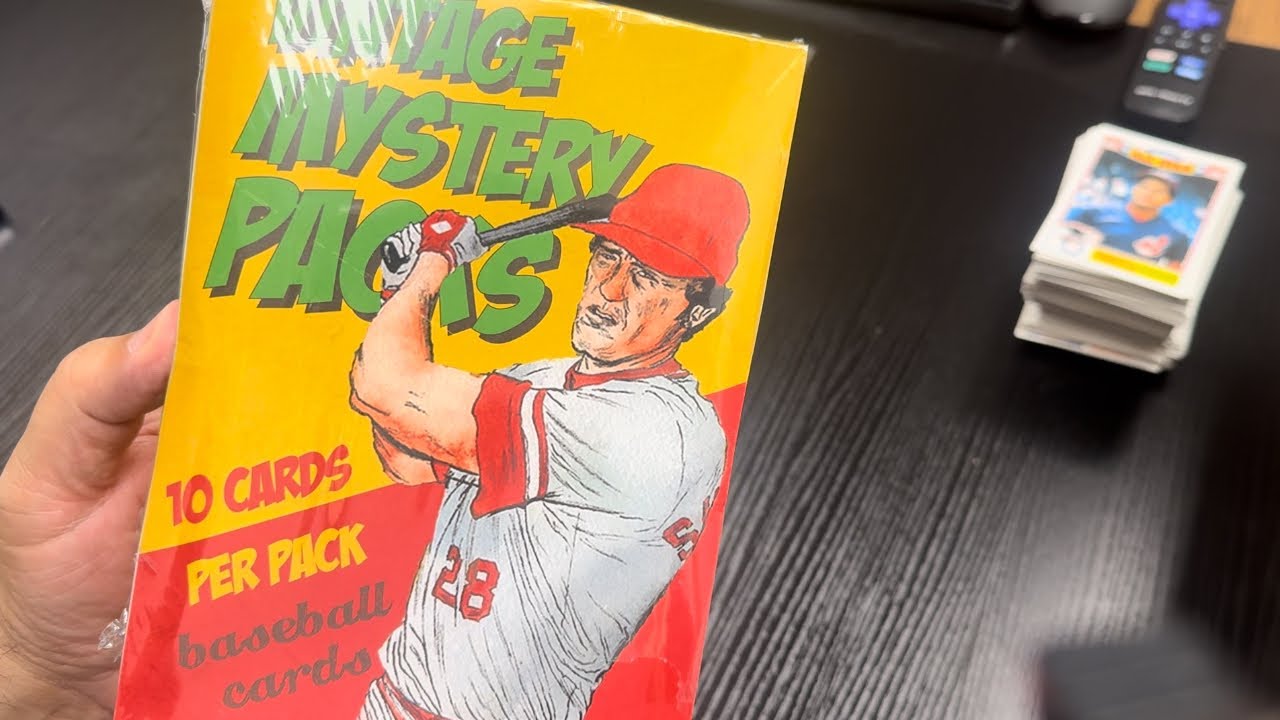 Opening a box of vintage mystery packs baseball cards - YouTube