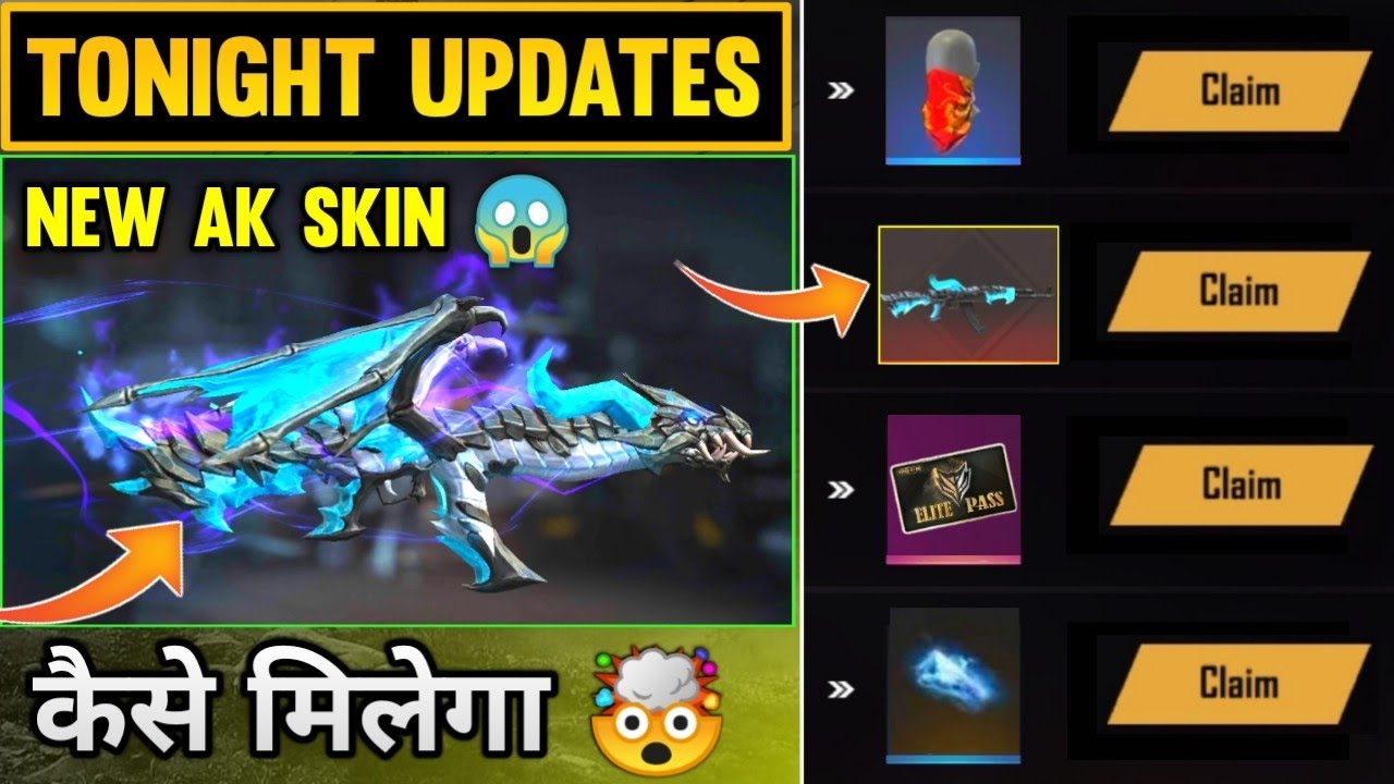 How To Get Blue Flame Draco Ak Gun Skin In Free Fire || New Dragon Ak ...