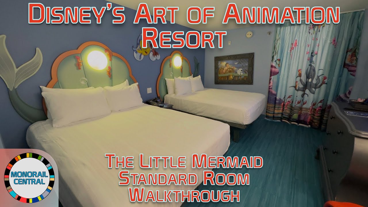 Disney’s Art of Animation Resort | The Little Mermaid Standard Room 4K ...