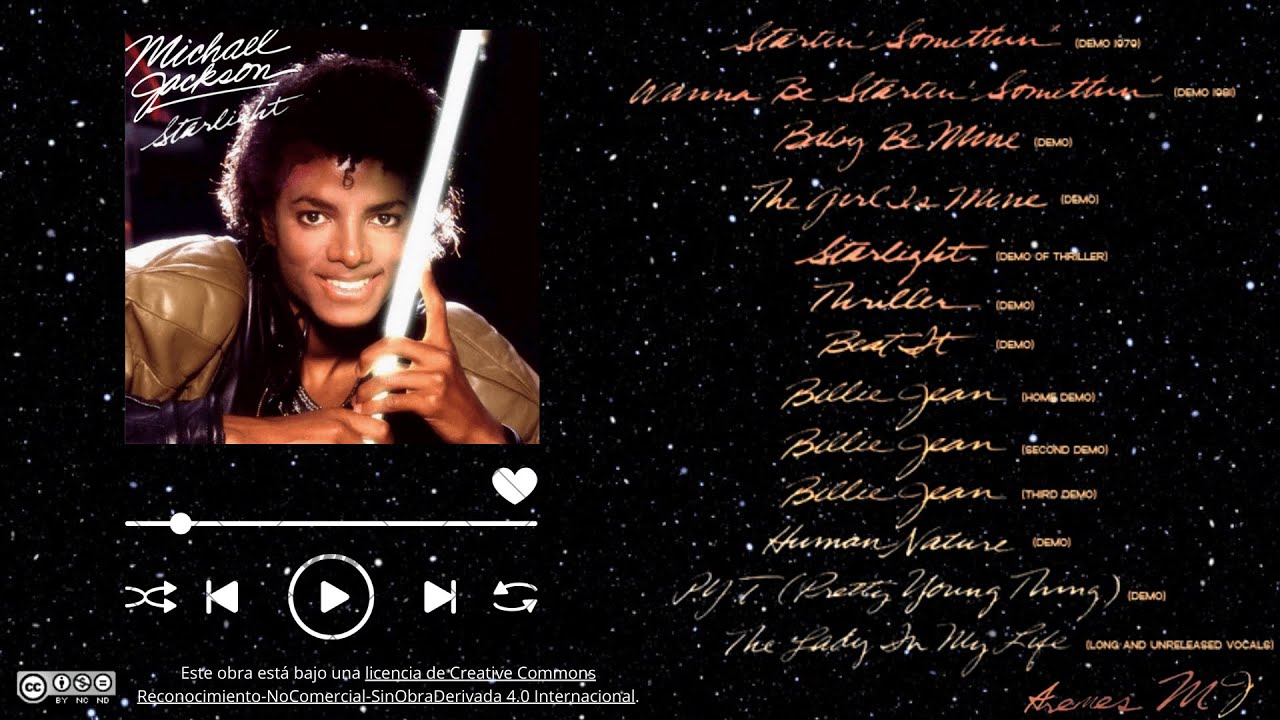 [NEW ALBUM] STARLIGHT (THRILLER) (DEMOS) PART I - MICHAEL JACKSON - YouTube